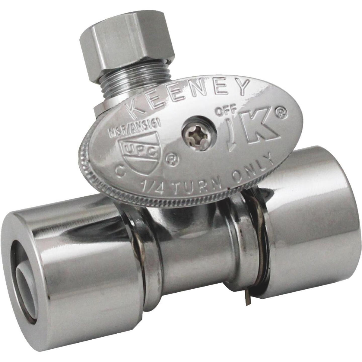 Keeney 1/2 In. x 1/2 In. PF x 3/8 In. OD Chrome-Plated Brass Push Fit ...